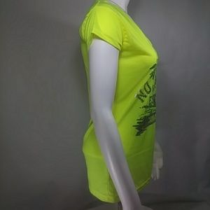 surf style | Tops | Neon Yellow Womens Graphic Tshirt Large | Poshmark